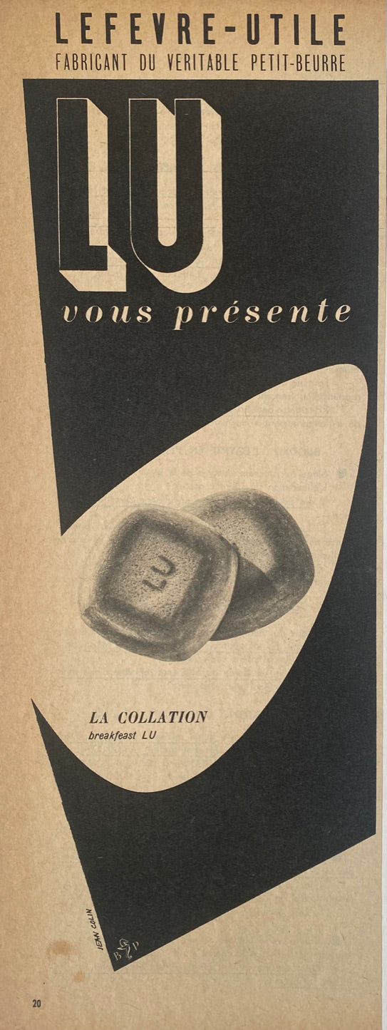 Publicité vintage LU Lefevre Utile - La Collation - Jean Colin
