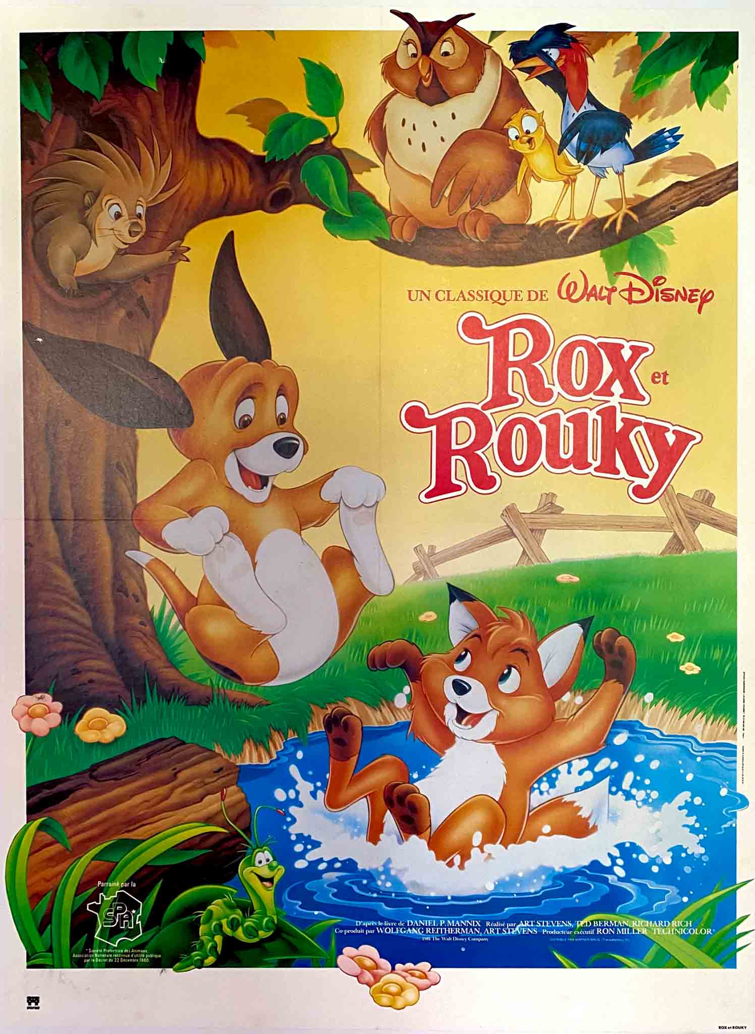 Affiche Ancienne Cinéma - Rox et Rouky - Ted Berman 1981