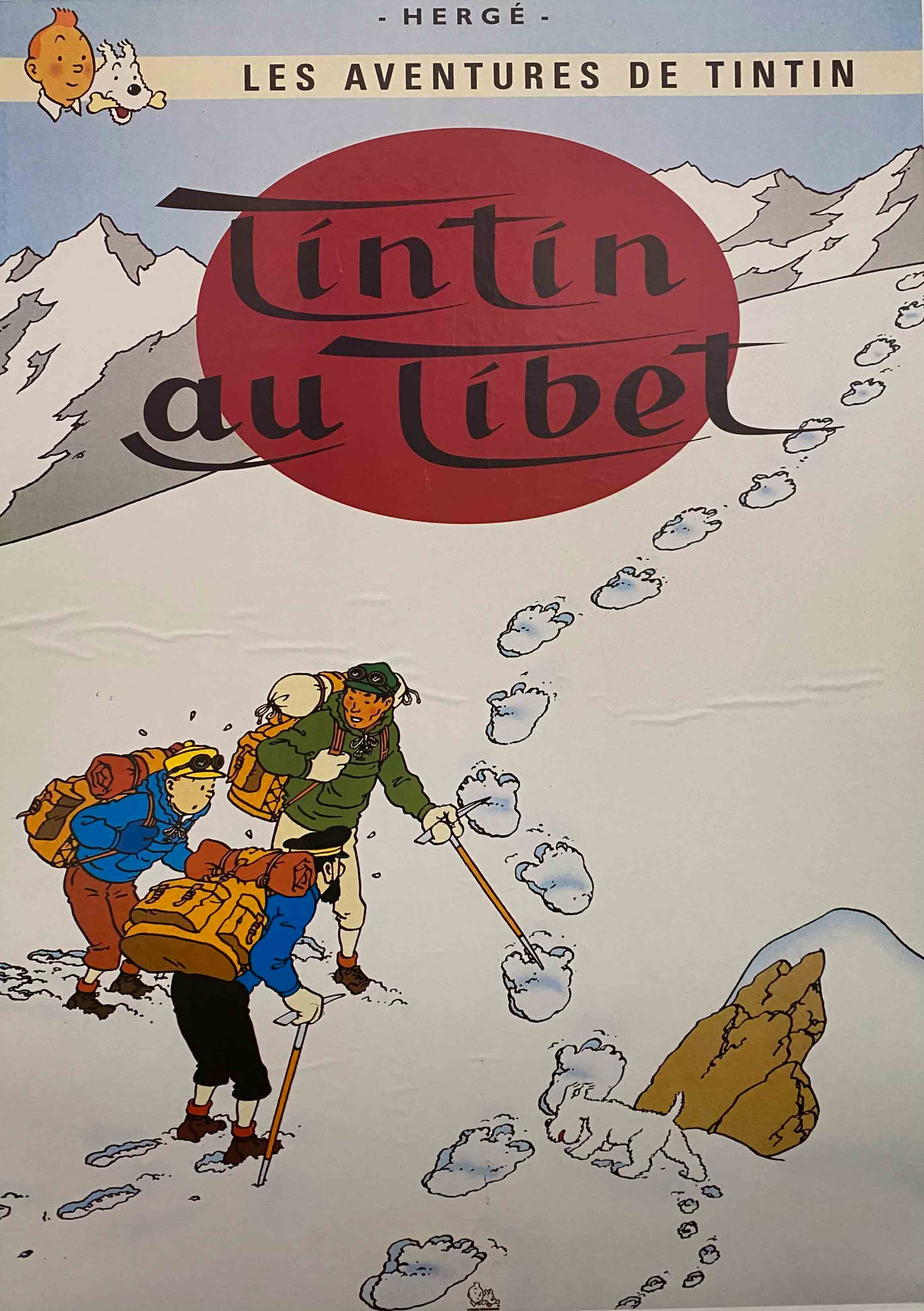 Affiche Tintin au Tibet - Hergé 1960