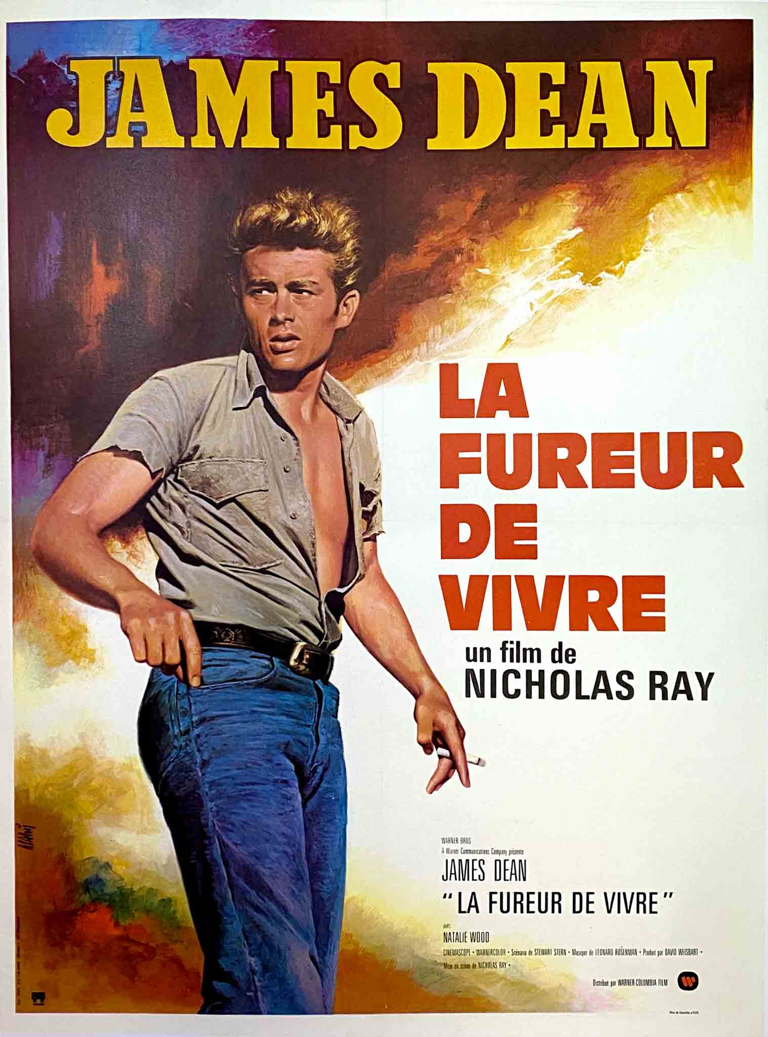 Affiche Ancienne Cinéma - La Fureur de Vivre - James Dean 1970