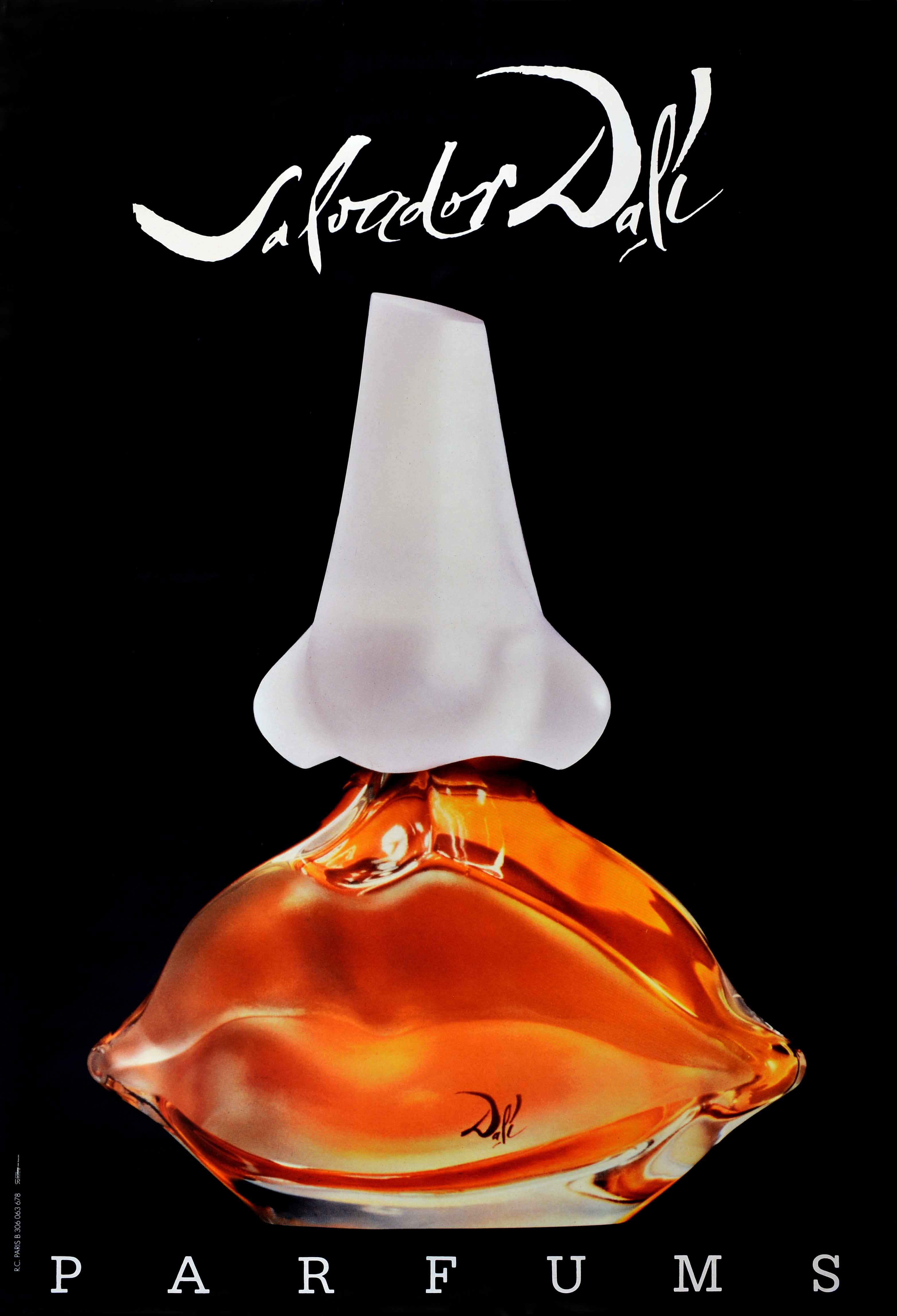 Affiche Publicitaire Parfum Salvador Dalí (Version Orange) - d'après S
