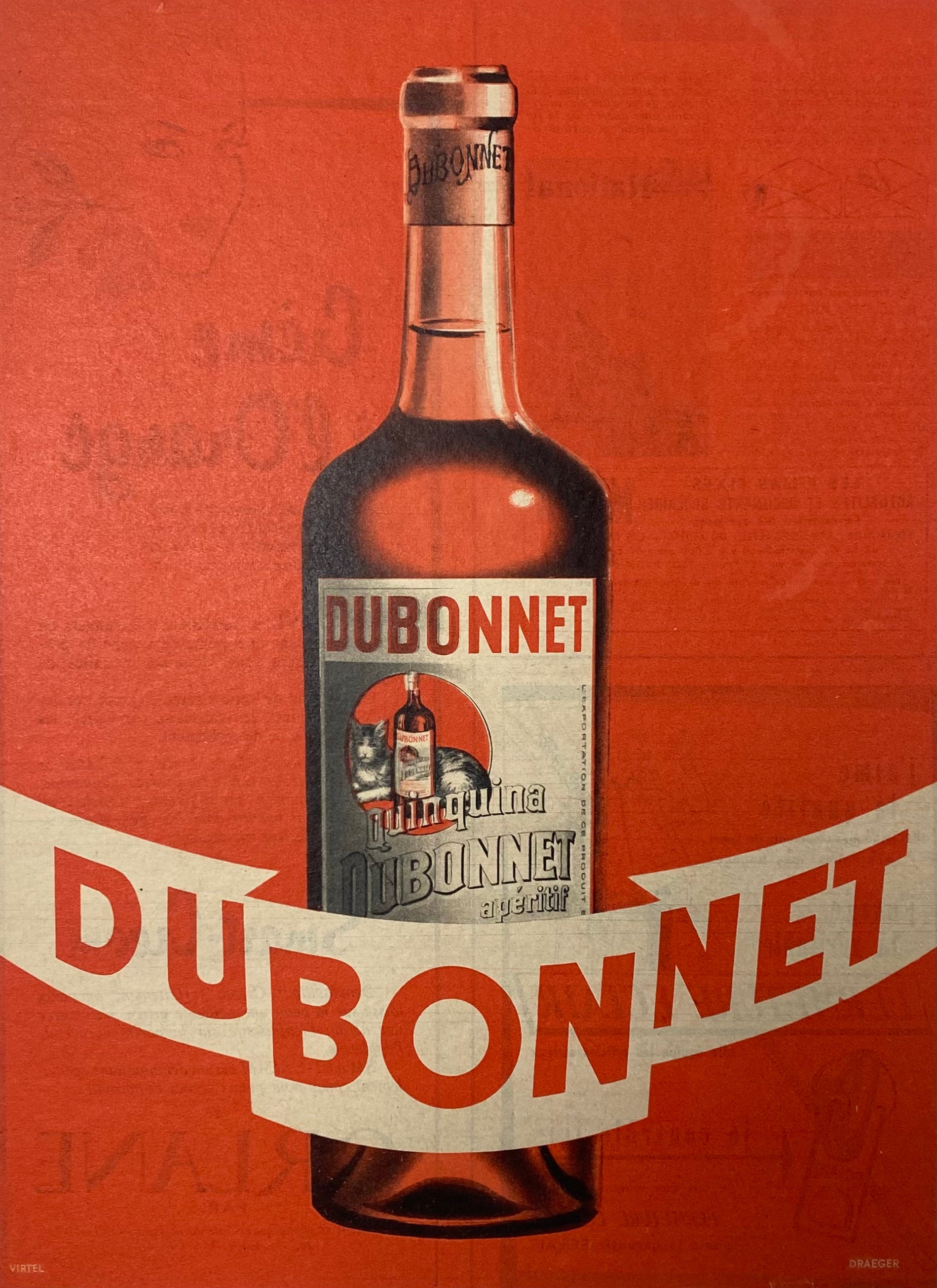 Publicité Ancienne Originale Apéritif Quinquina Dubonnet - d'après Vir
