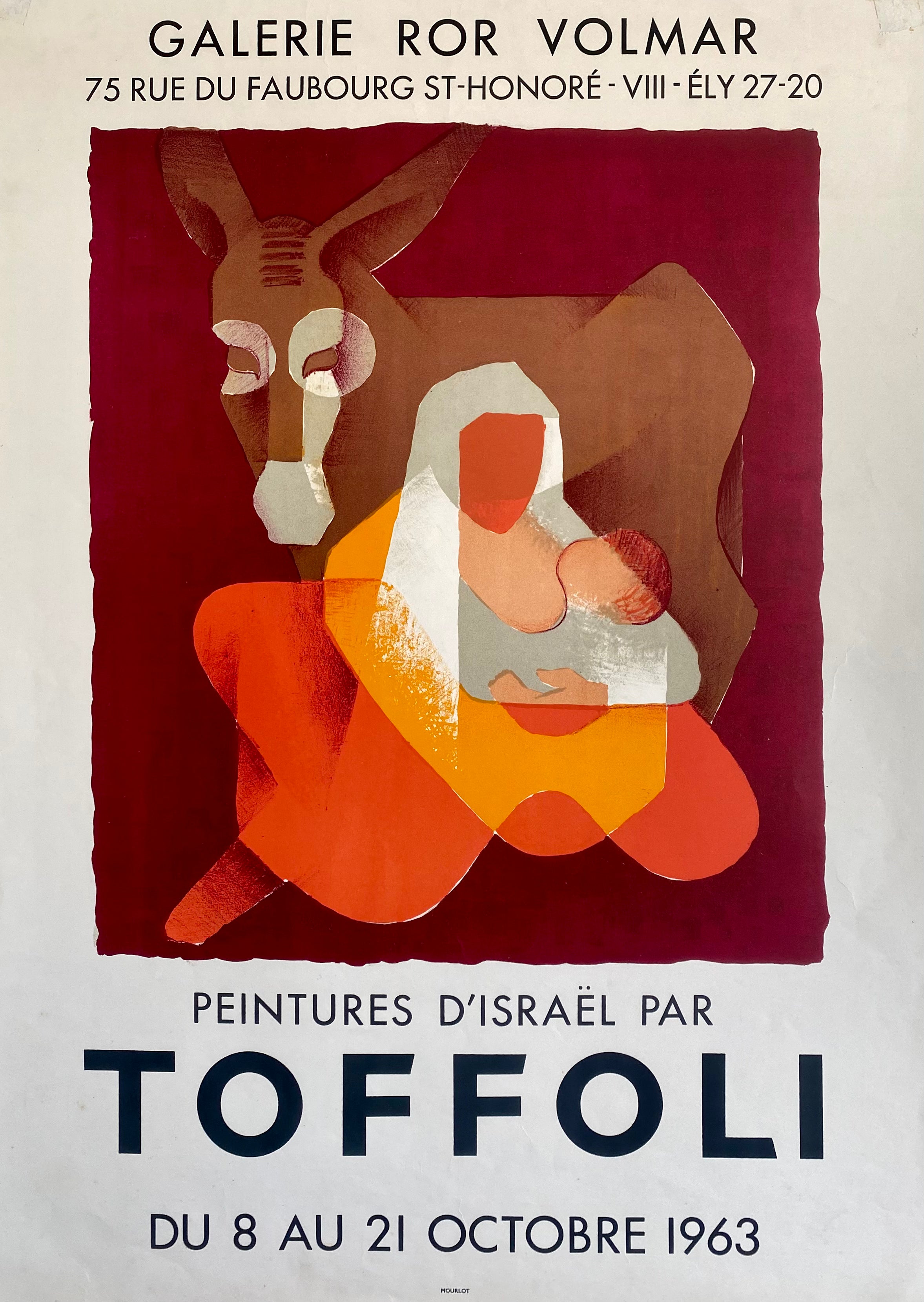 Affiche Originale Galerie Ror Volmar - Toffoli 1963