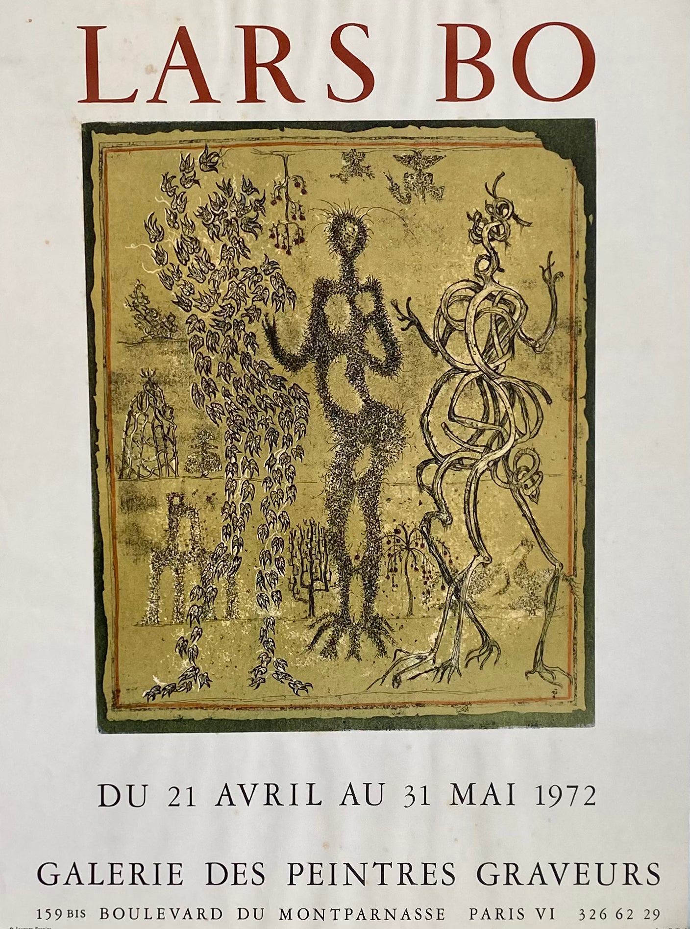 Affiche Galerie des Peintres Graveurs - Lars Bo 1972