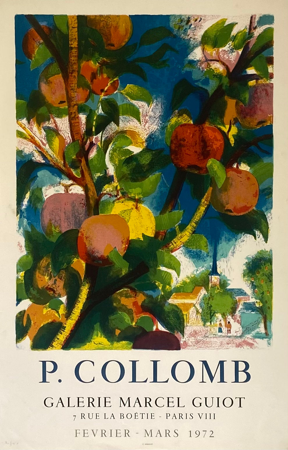 Affiche Original Galerie Marcel Guiot - Collomb 1972