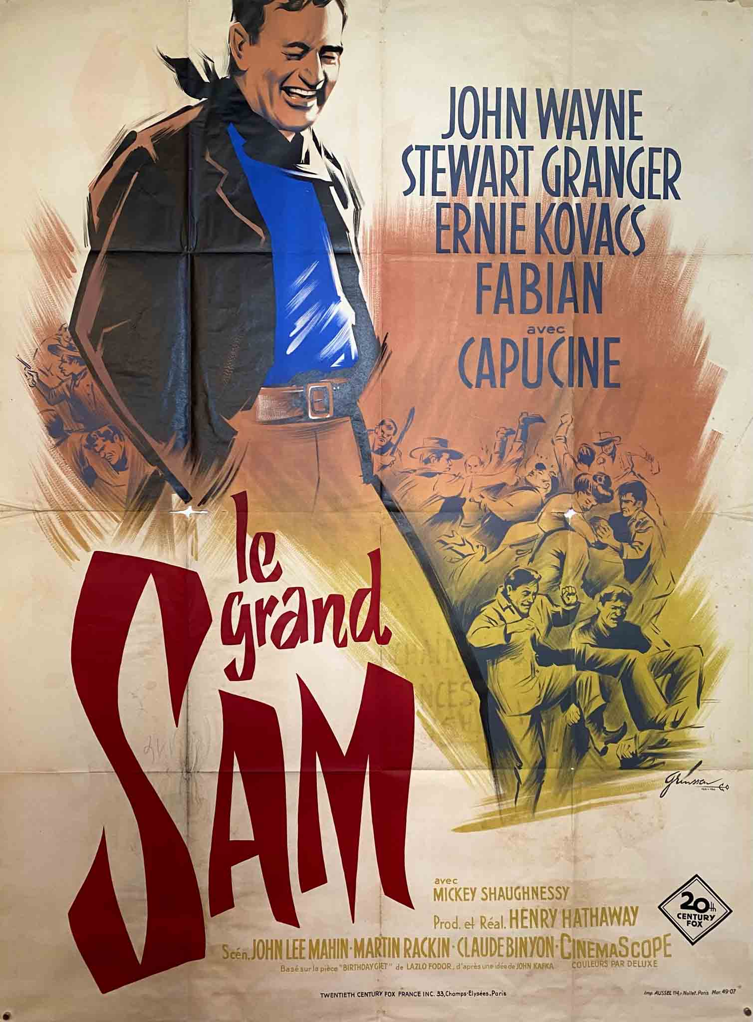 Affiche "Le Grand Sam" - western (1960) - | L'Affiche Française