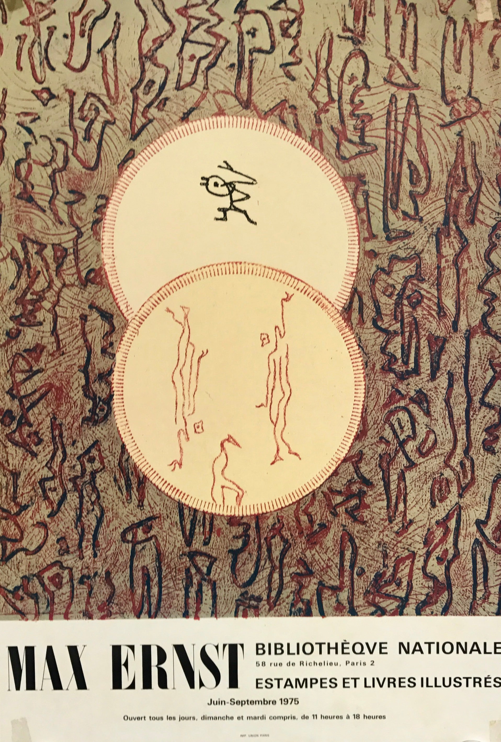 Affiche Max Ernst - Bibliothèque nationale - Estampes et livres illust