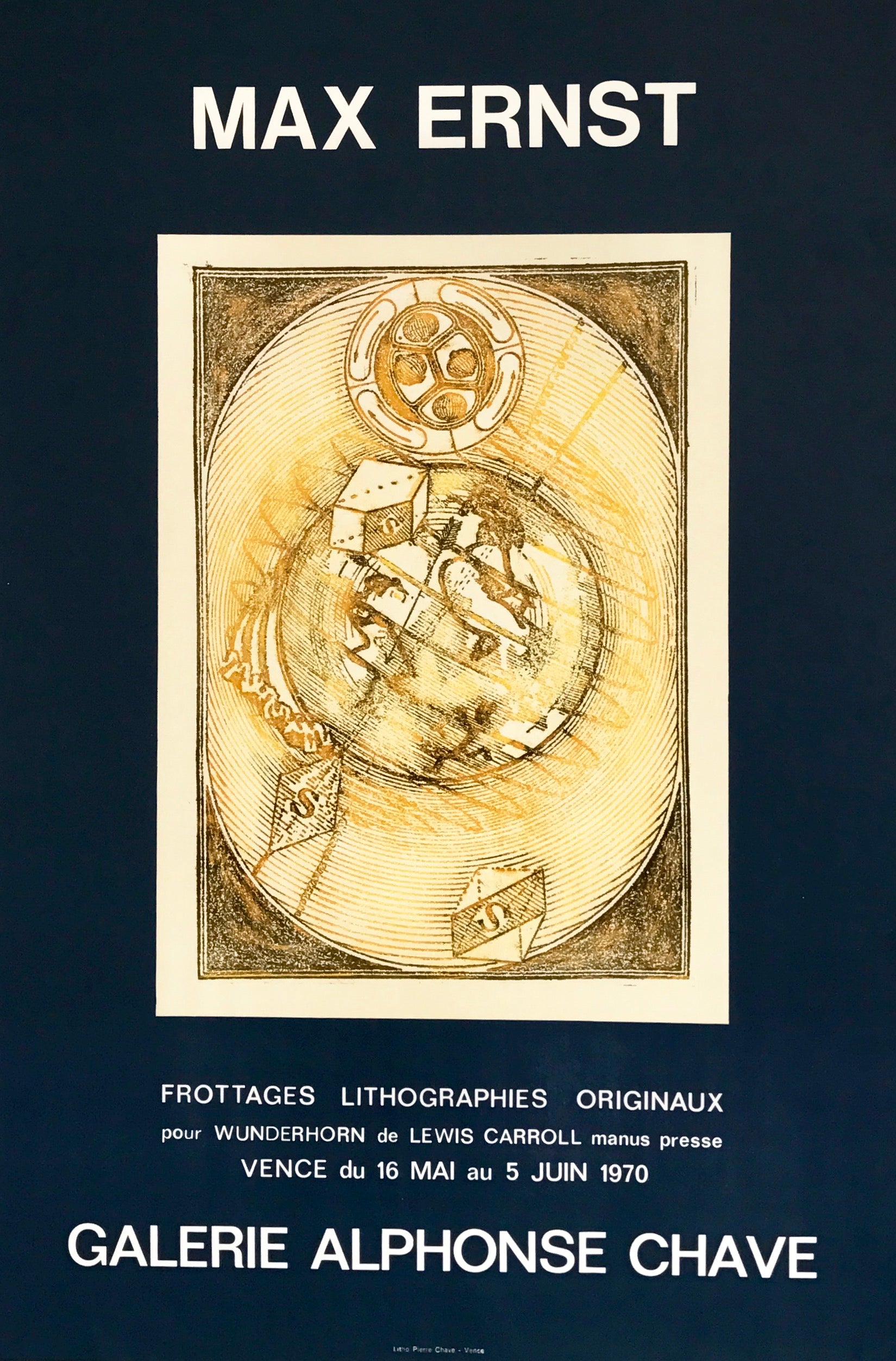 Affiche Max Ernst - Galerie Alphonse Chave - 1970