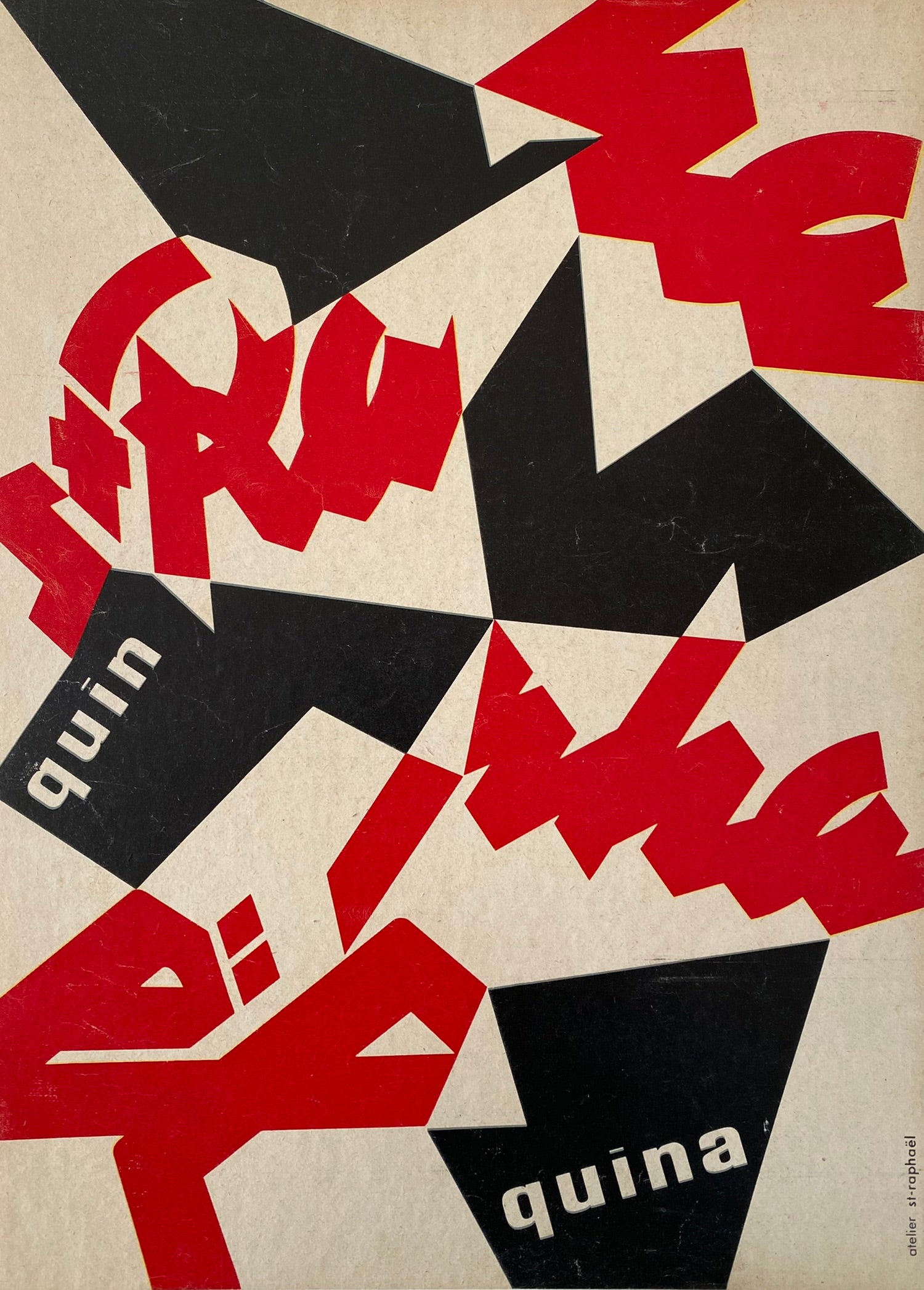 Affiche Publicitaire St Raphael Quin Quina - Loupot 1958